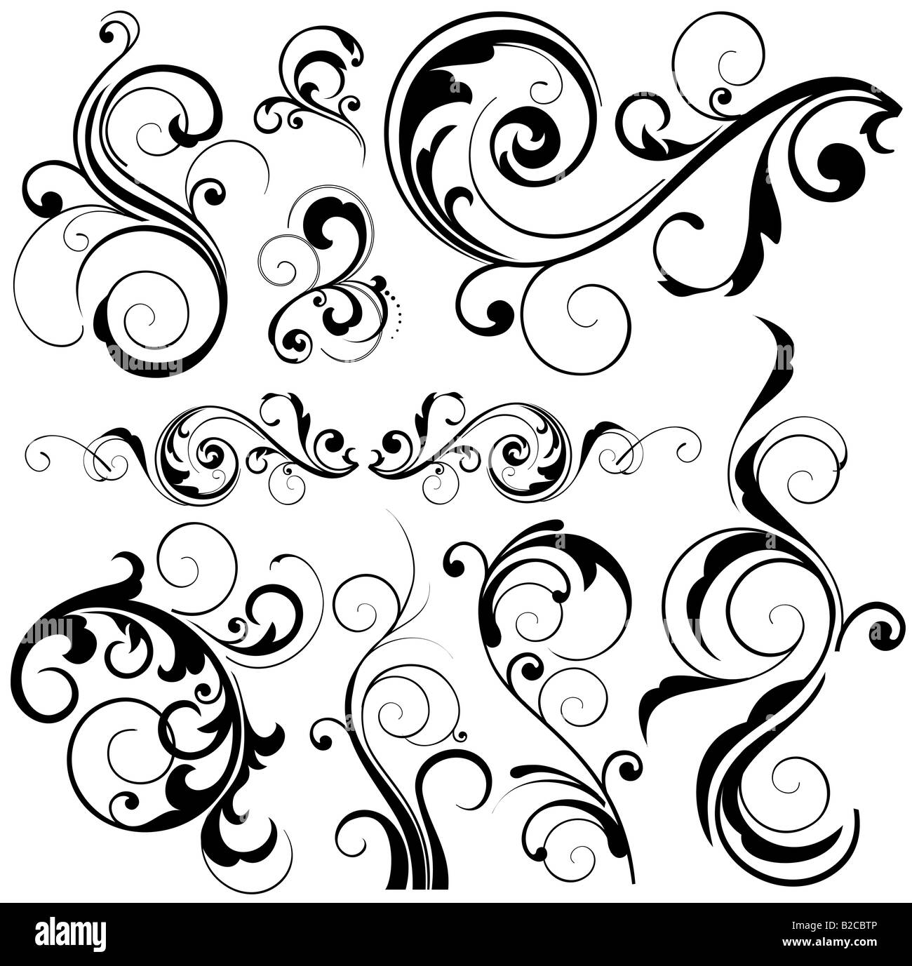 Floral elements hi-res stock photography and images - Alamy