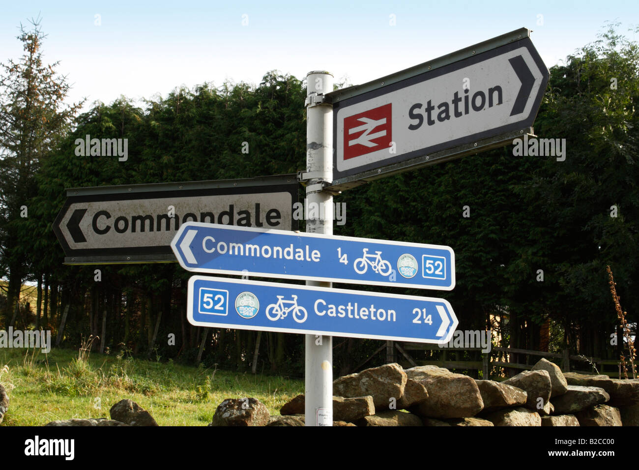 information and direction signs for Commondale showing direction ...