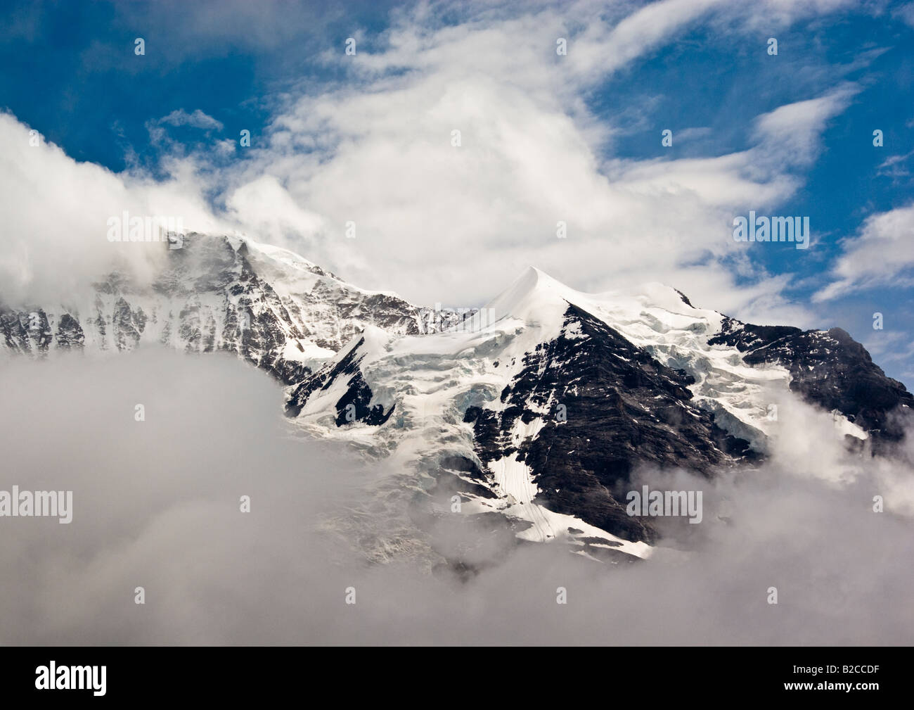 Silberhorn and Jungfrau, Switzerland Stock Photo - Alamy