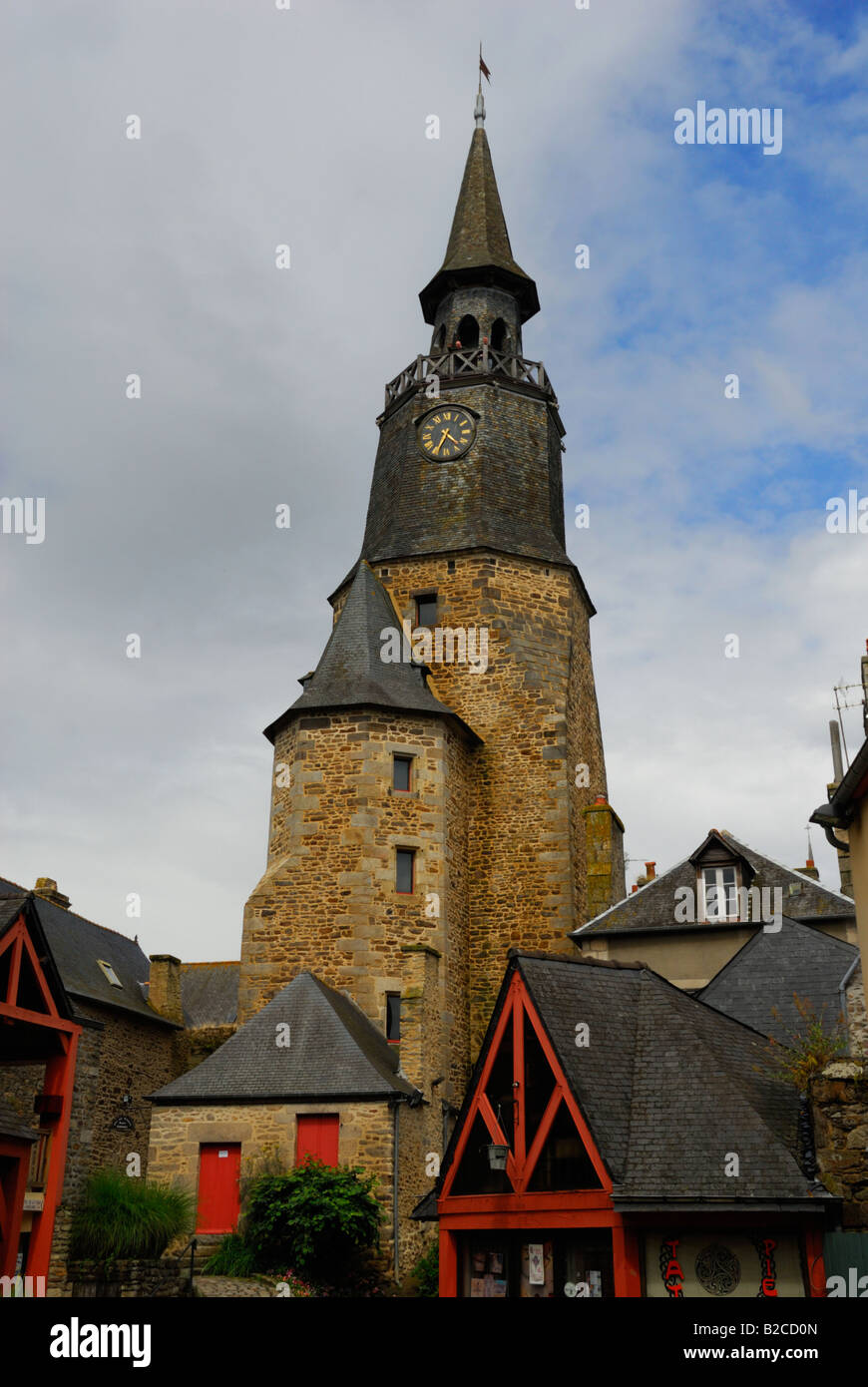 Dinan clock tower Stock Photo - Alamy