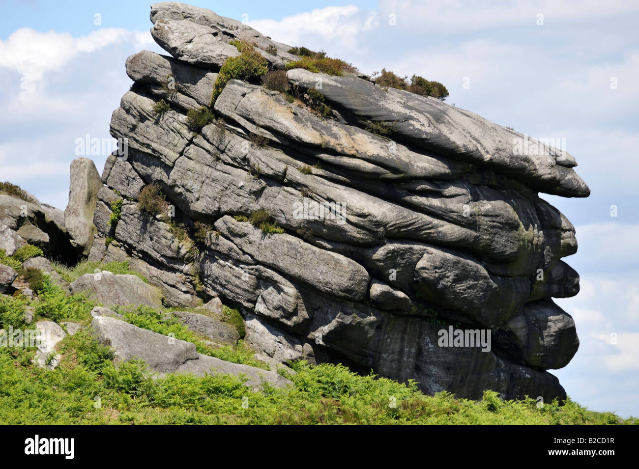 "Cowper Stone" the most southerly point of Stanage Edge in Derbyshire ...
