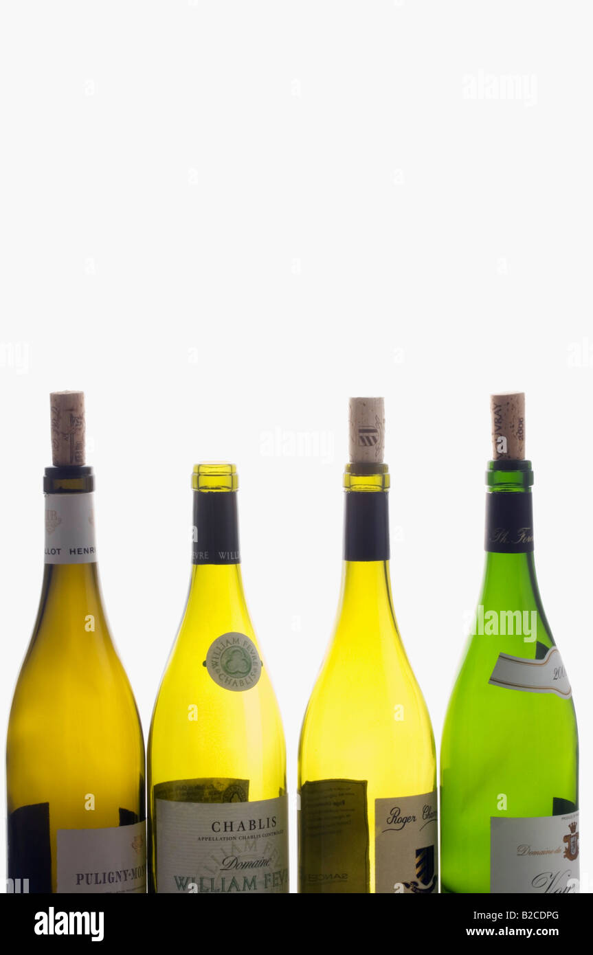 Selection of French fine wine bottles Stock Photo - Alamy