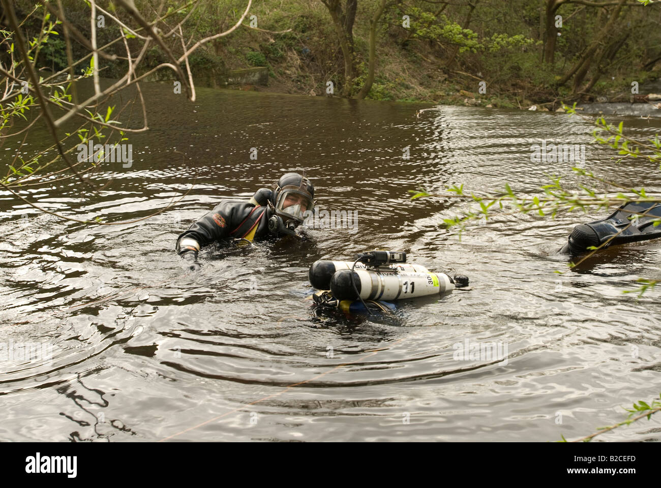 Police diver part of the forces underwater search unit Stock Photo - Alamy