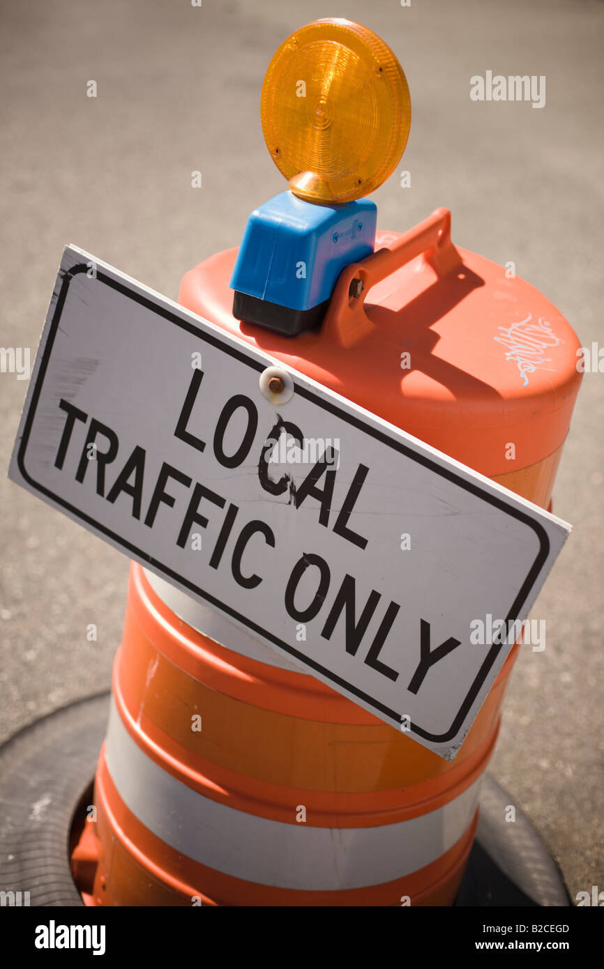 local traffic only sign Stock Photo - Alamy