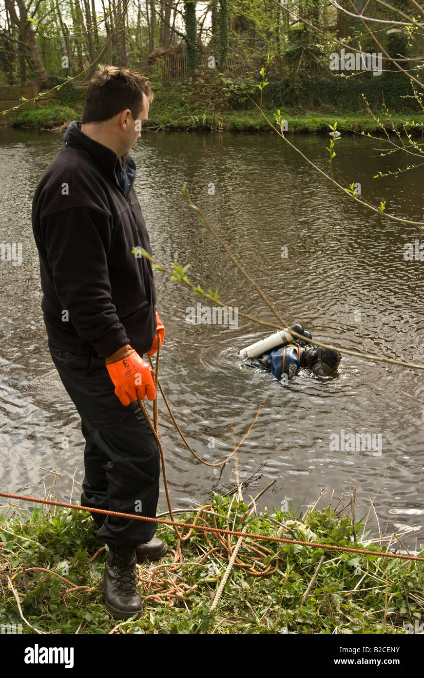 Police diver part of the forces underwater search unit Stock Photo - Alamy