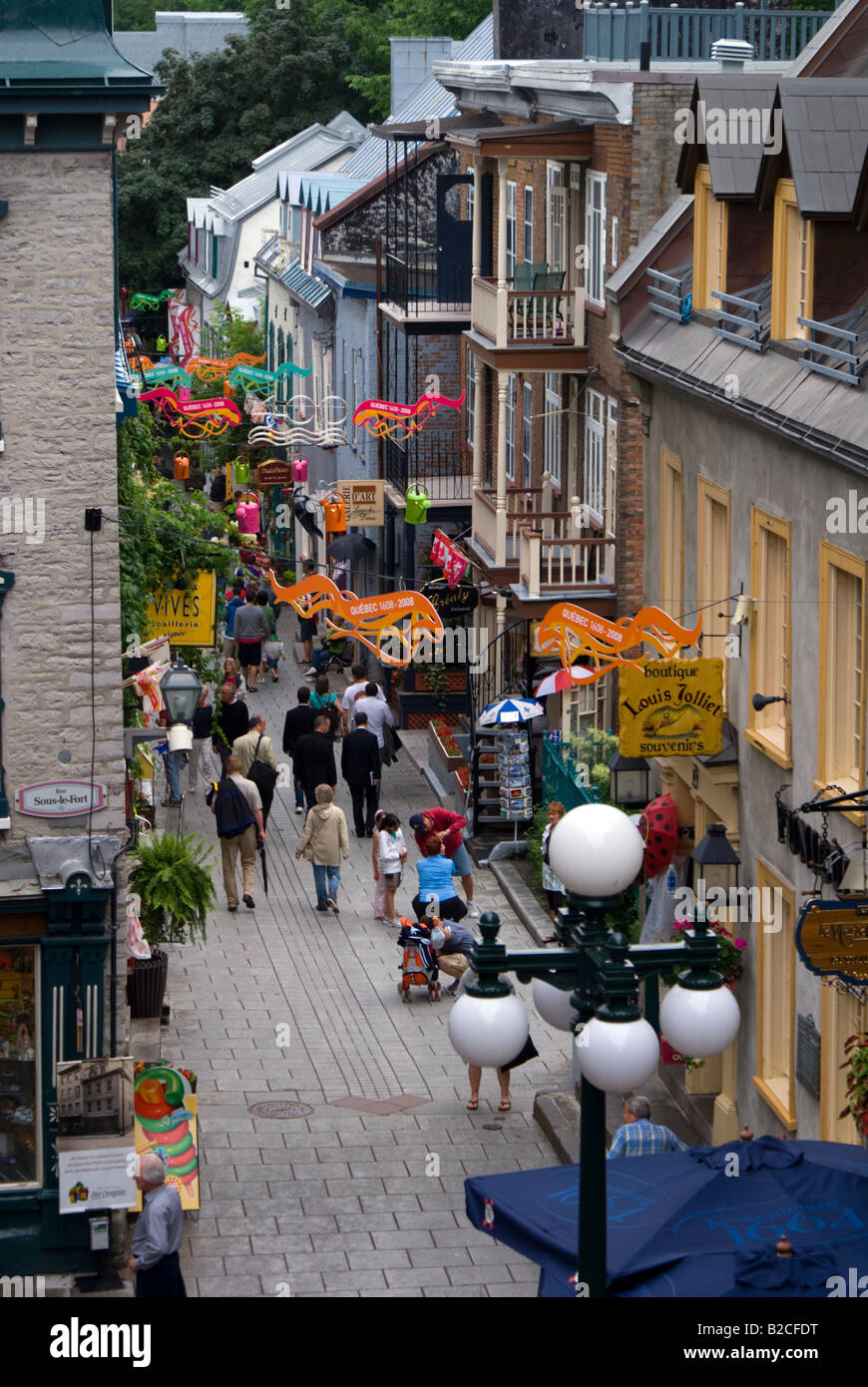 quartier petit champlain quebec city canada Stock Photo - Alamy