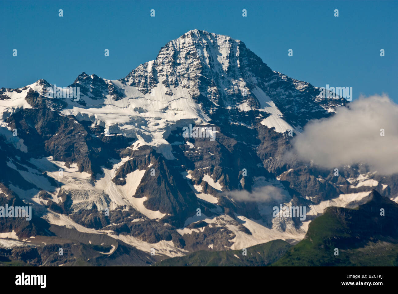 Breithorn portrait as clouds lift, Switzerland Stock Photo - Alamy