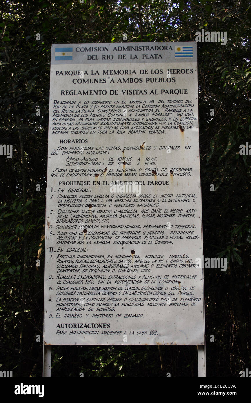 Sign: park, protection & military Stock Photo - Alamy