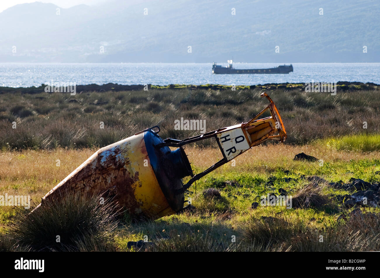Old beacon buoy on the shore Stock Photo - Alamy