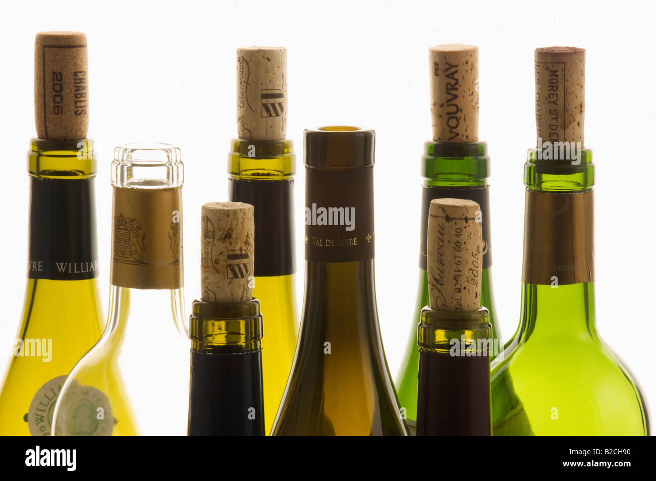 Selection of French fine wine bottles Stock Photo - Alamy