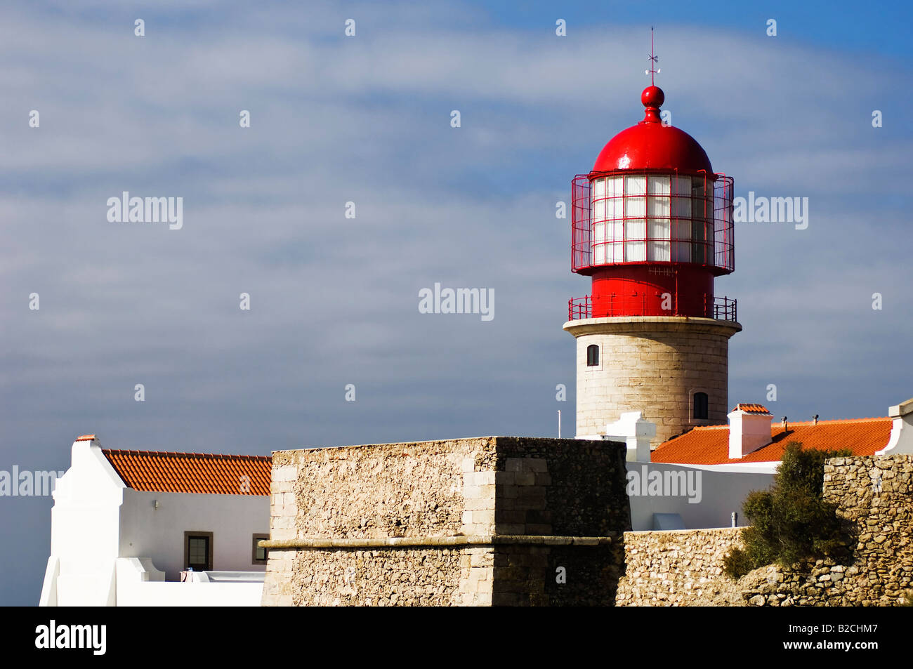 Lighthouse at Cape Saint Vincent, Algarve, Portugal Stock Photo - Alamy