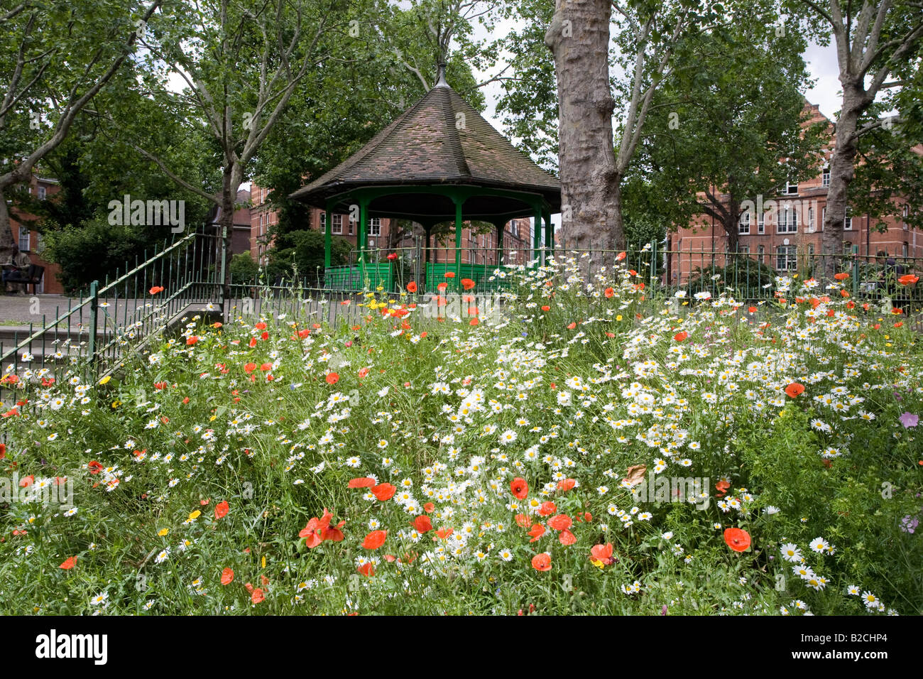 Bandstand and spring flowers. Arnold Circus, Boundary Estate, Tower ...