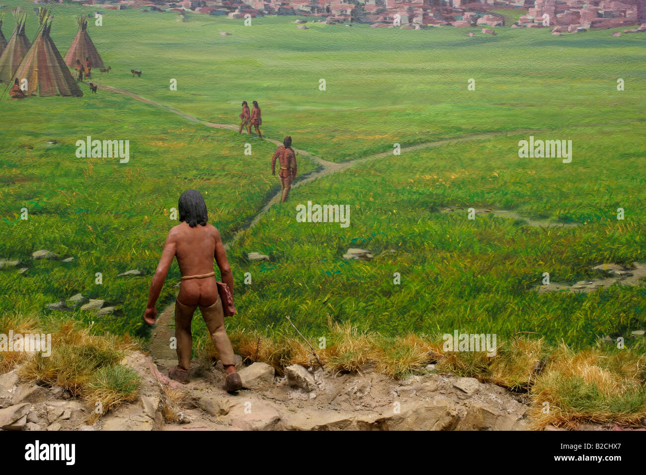 Diarama scene natives quarry pipestone Pipestone National Monument ...