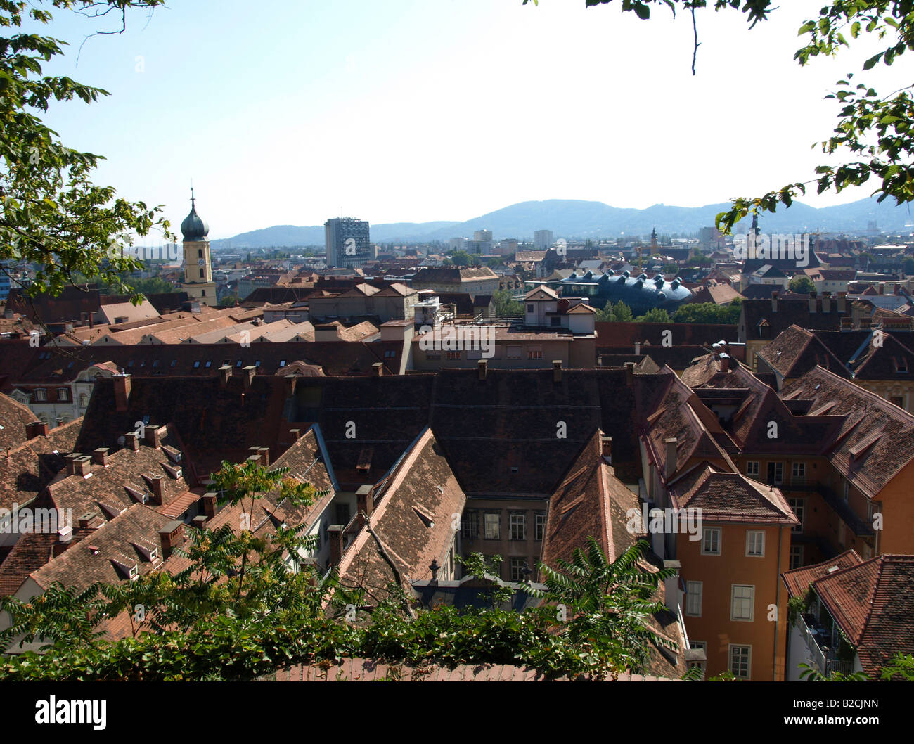 city view of Graz, top view Stock Photo - Alamy