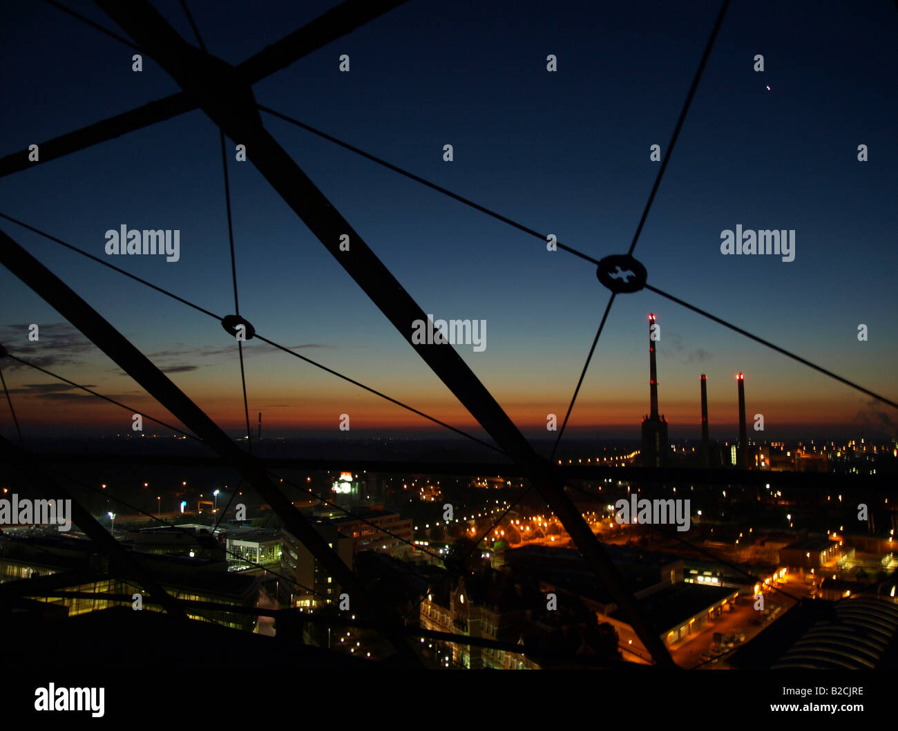 skyline at night, industrial area, modern architecture Stock Photo - Alamy