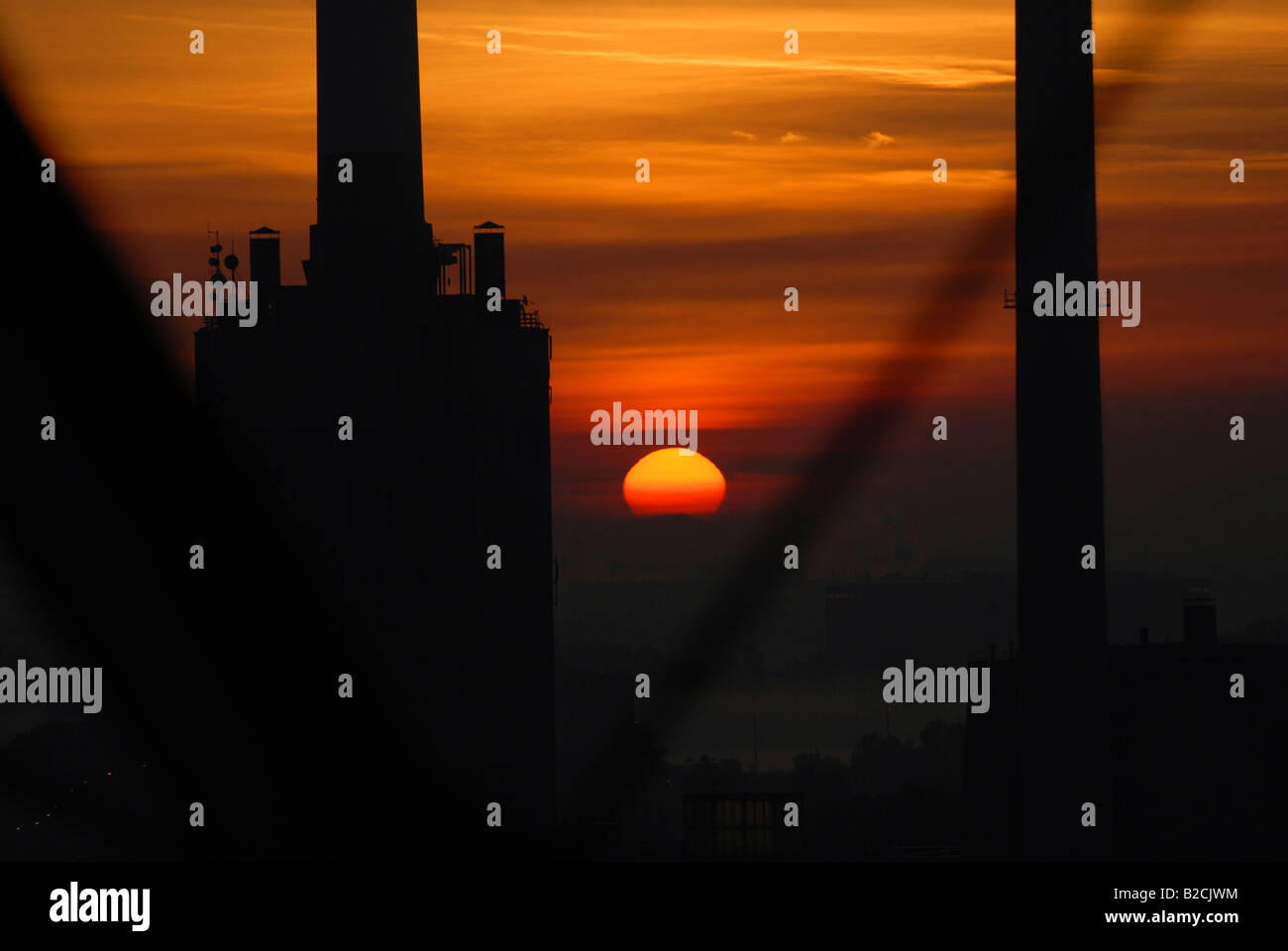 chimney at sunset Stock Photo - Alamy