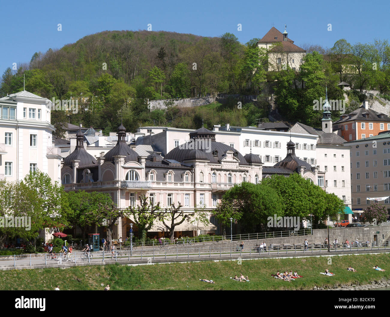 Salzburg, Cafe Bazar Stock Photo - Alamy