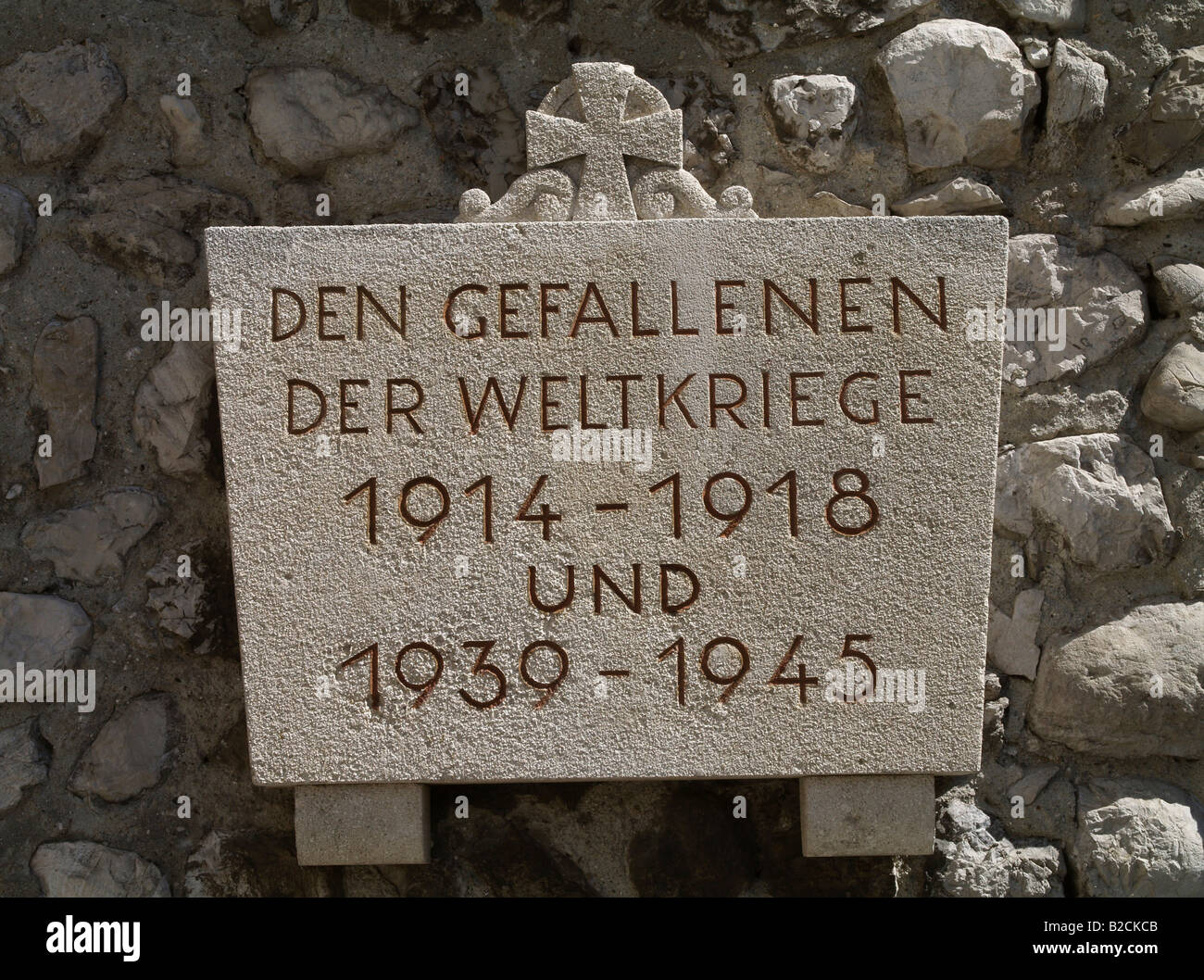 memorial tablet for the victims of World War I. and II Stock Photo - Alamy