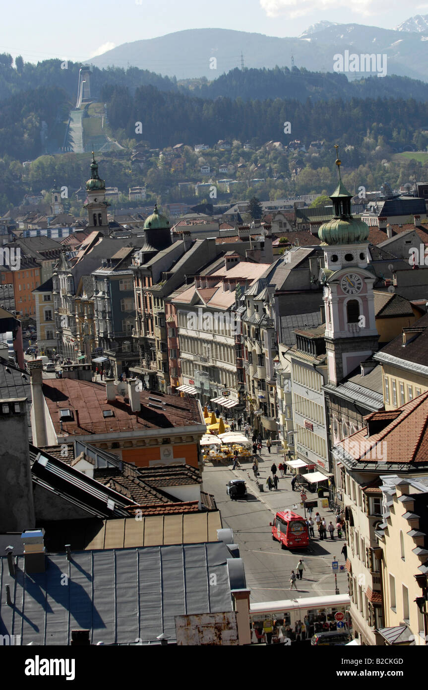 Innsbruck, view from tower Martinsturm Stock Photo - Alamy