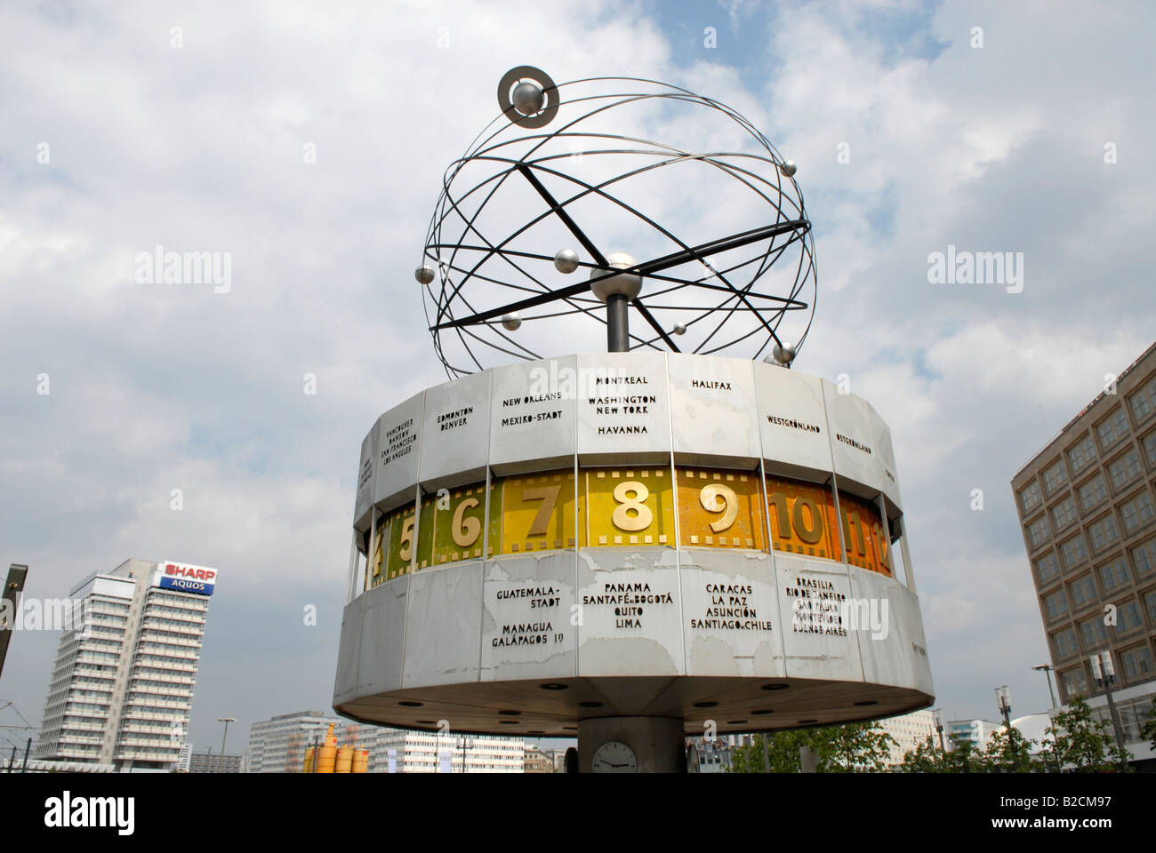 Berlin, World Clock, Alexander square Stock Photo - Alamy