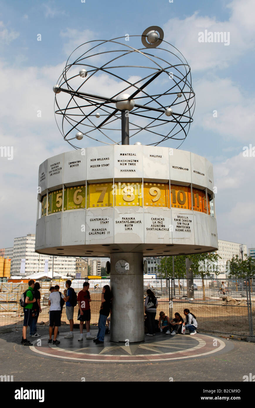 Berlin, World Clock, Alexander square Stock Photo - Alamy