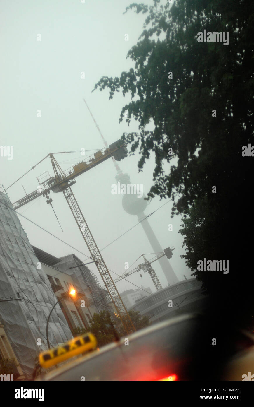 Television tower building crane hi-res stock photography and images - Alamy