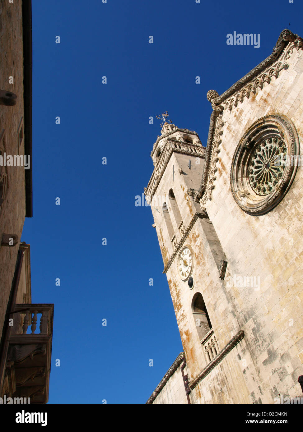 Korcula, old stone church Stock Photo - Alamy