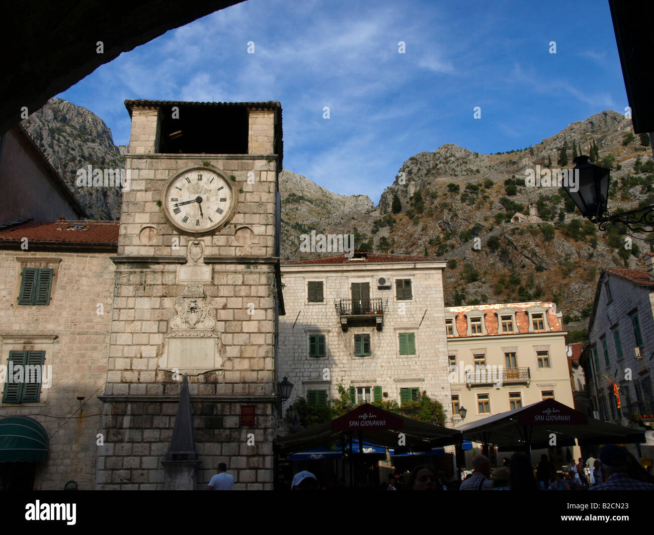 Kotor, main square Stock Photo - Alamy