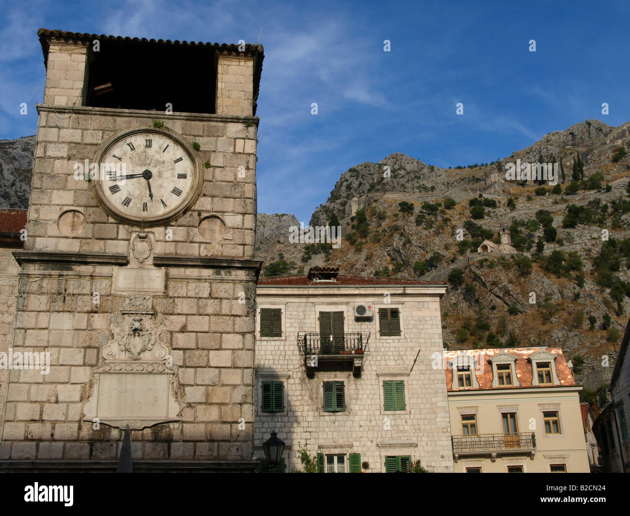 Kotor, main square Stock Photo - Alamy