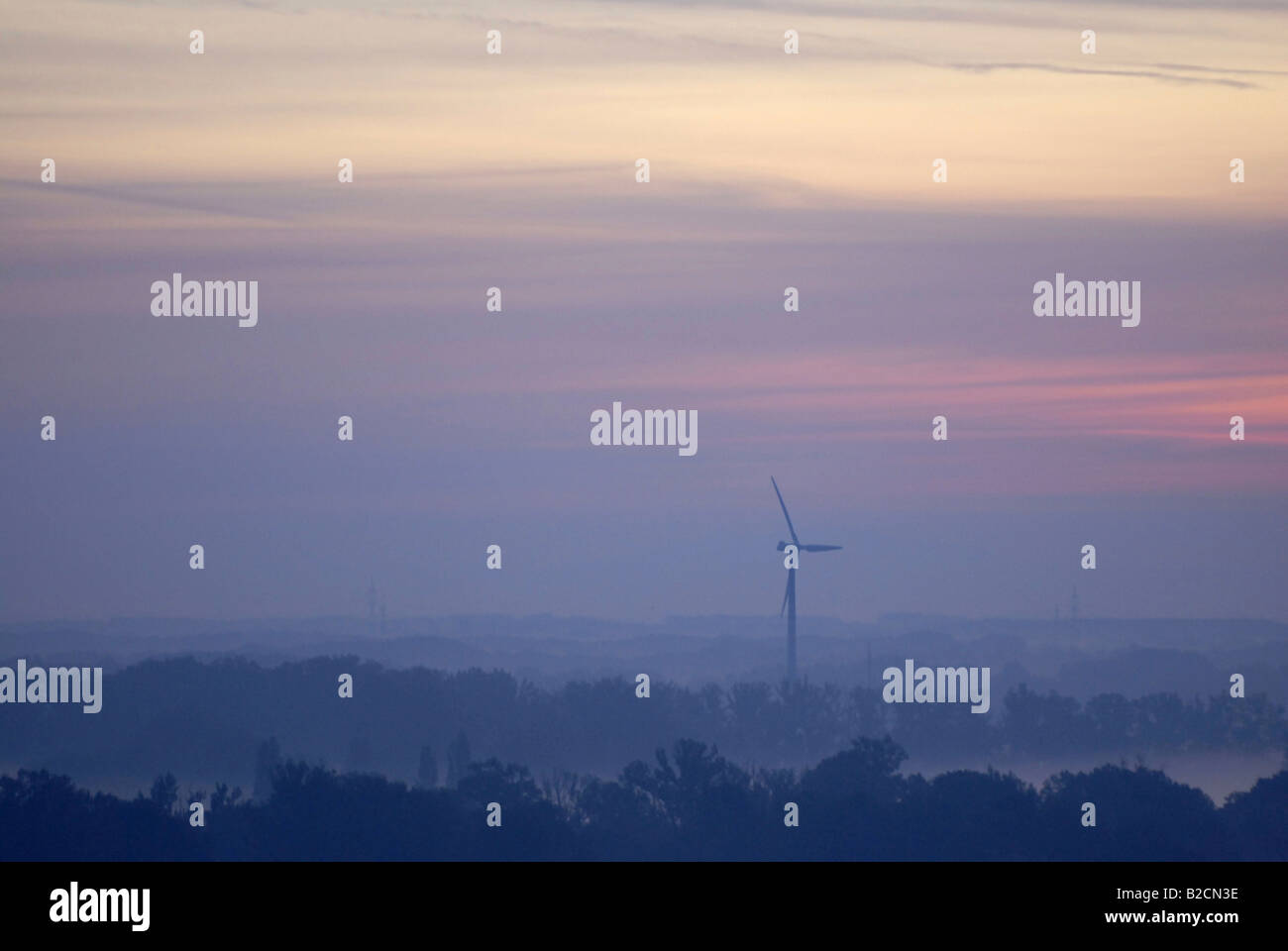 impressive natural scenery with wind wheel Stock Photo - Alamy
