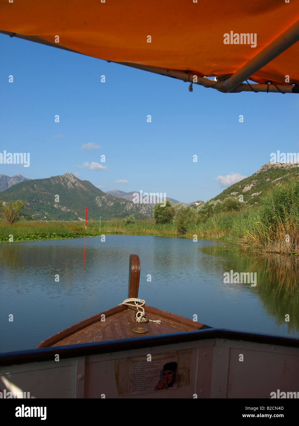 boat on lake Skutari Stock Photo - Alamy