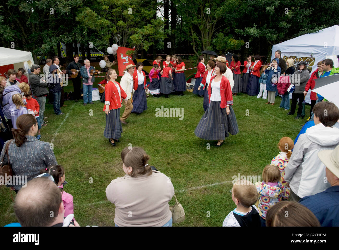 Manx traditional country dancing with people watching Stock Photo - Alamy