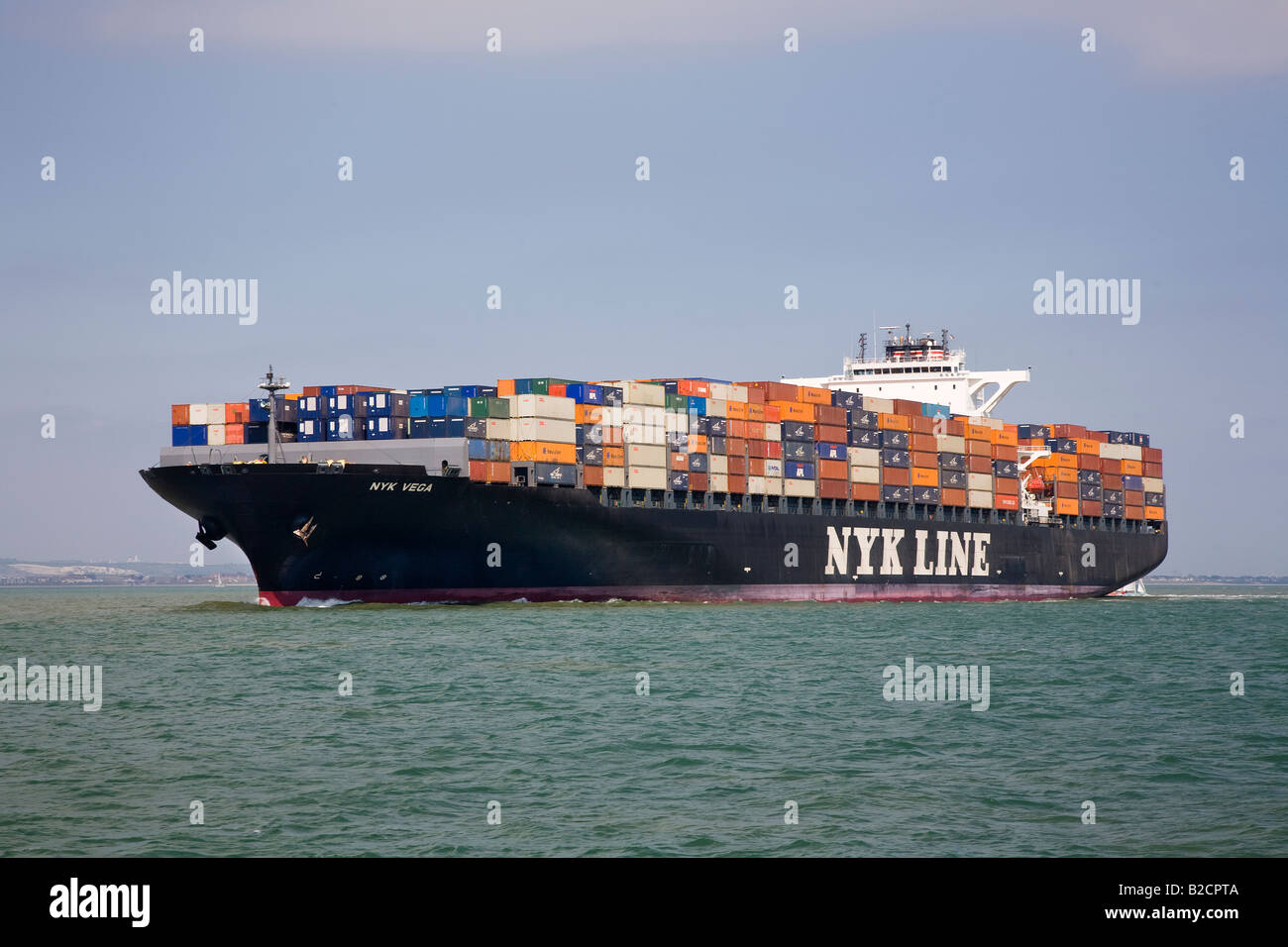 Nyk Vega fully loaded container ship in the Solent bound for ...