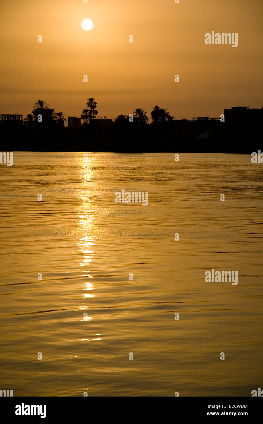 Sunset over the Nile Stock Photo - Alamy