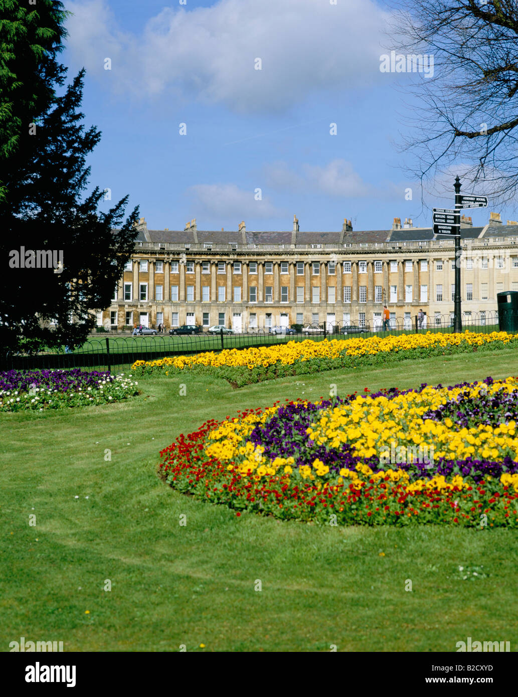Royal Crescent and gardens UK - England, Avon Stock Photo - Alamy
