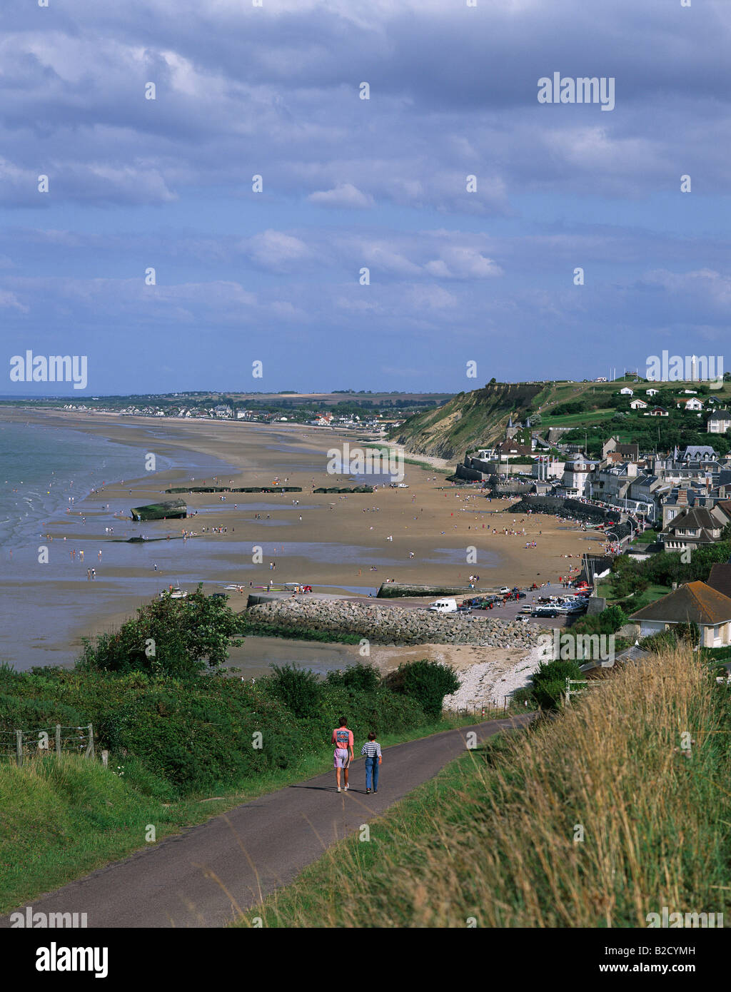 D. Day Landing Beach with remains of floating harbour France, Normandy ...