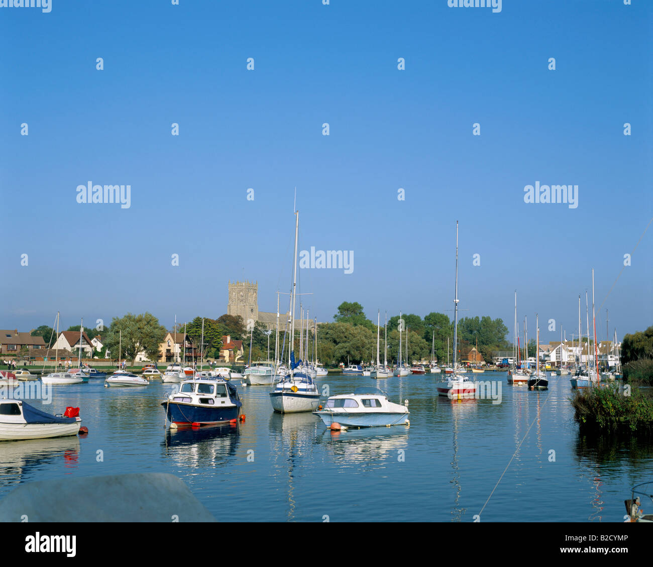 Estuary and the Priory UK - England, Dorset Stock Photo - Alamy