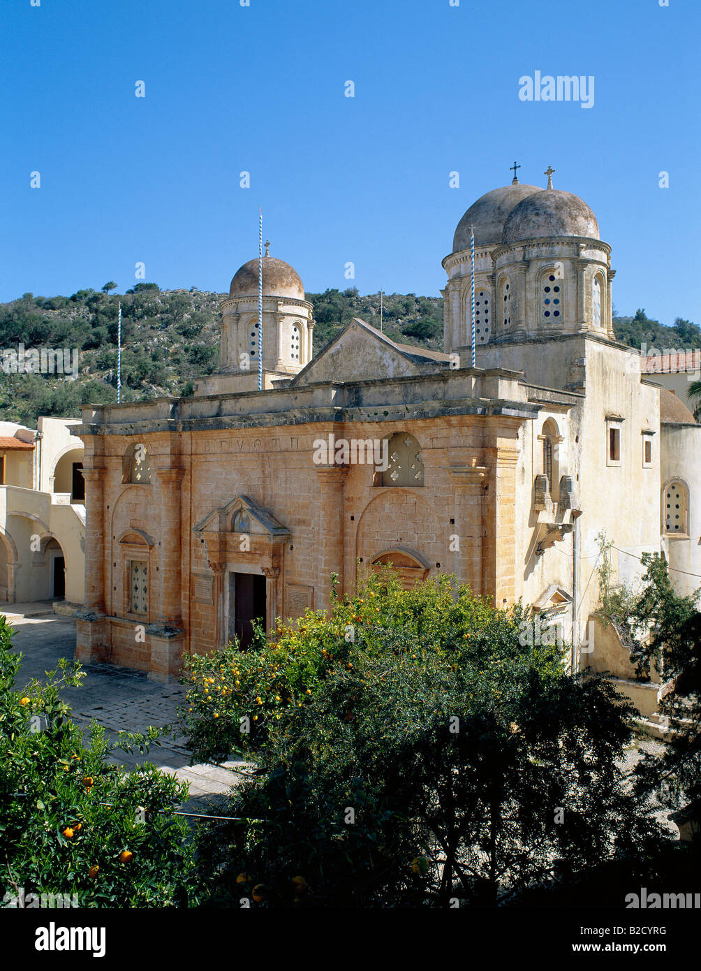 View of building Greek Islands, Crete Stock Photo - Alamy