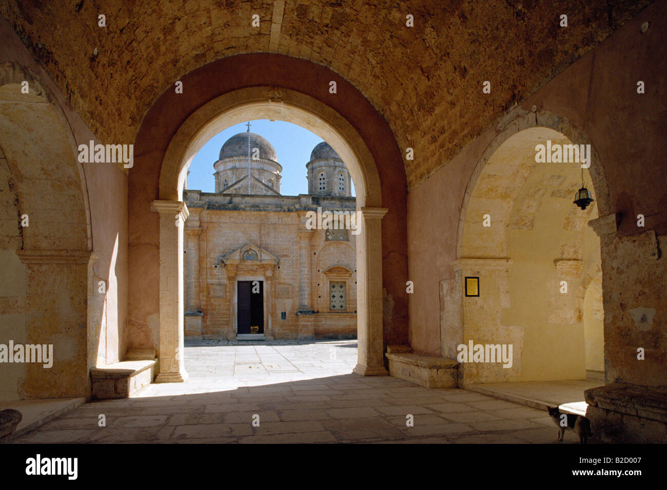 View through archway Greek Islands, Crete Stock Photo - Alamy