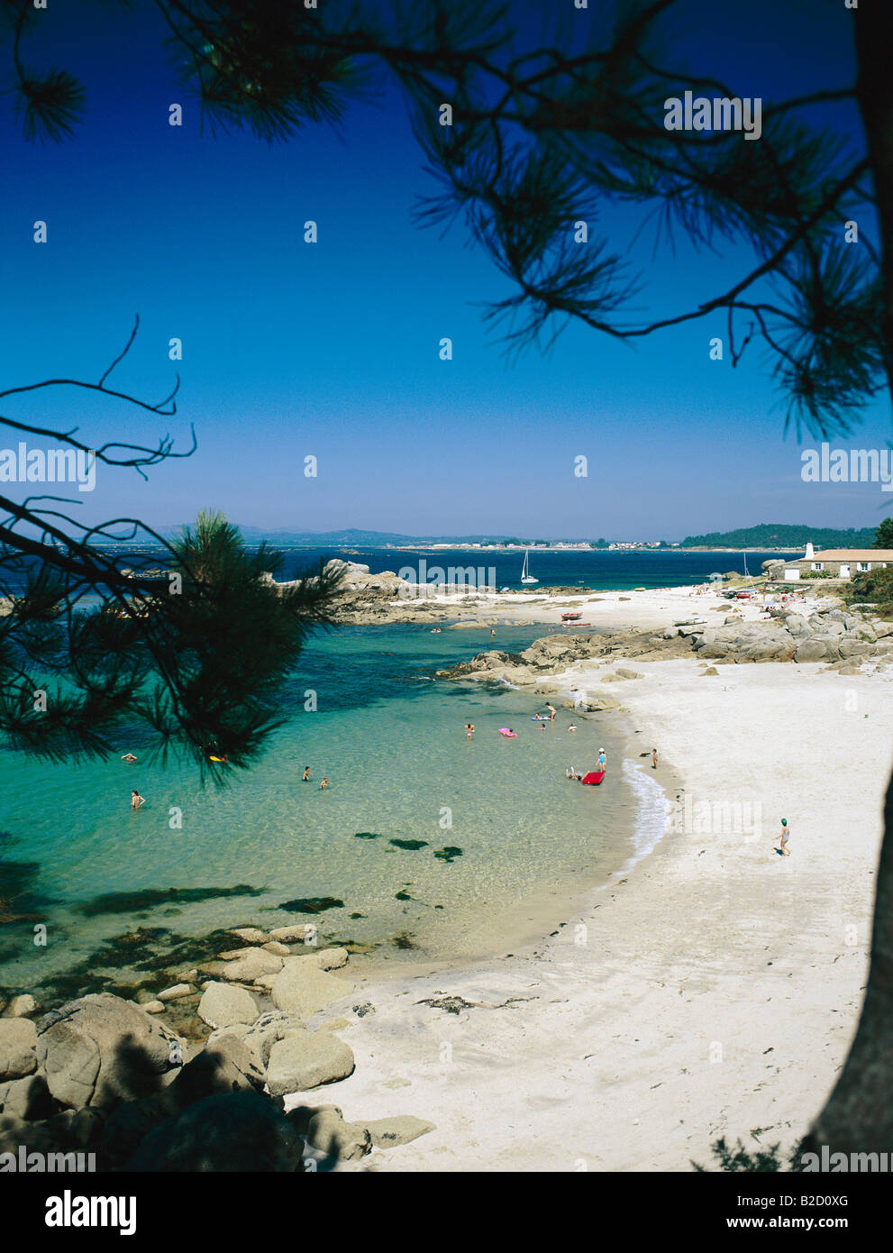Beach scene Spain, Galicia Stock Photo - Alamy
