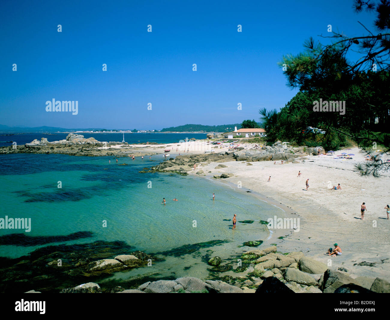 Beach Scene Spain, Galicia Stock Photo - Alamy