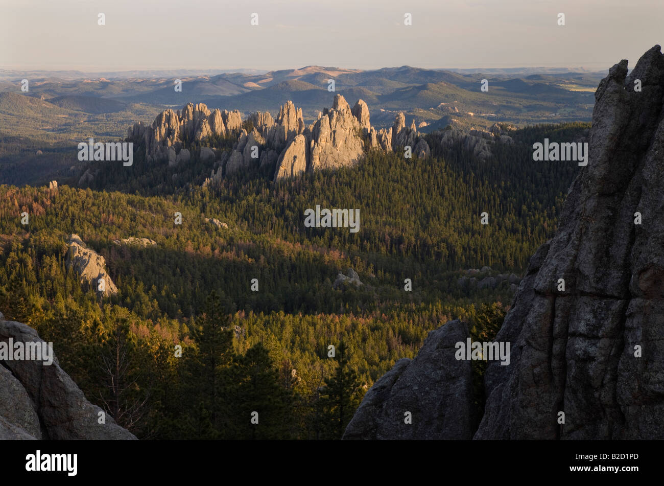 Cathedral Spires from Harney Peak, Custer State Park and Black Hills ...