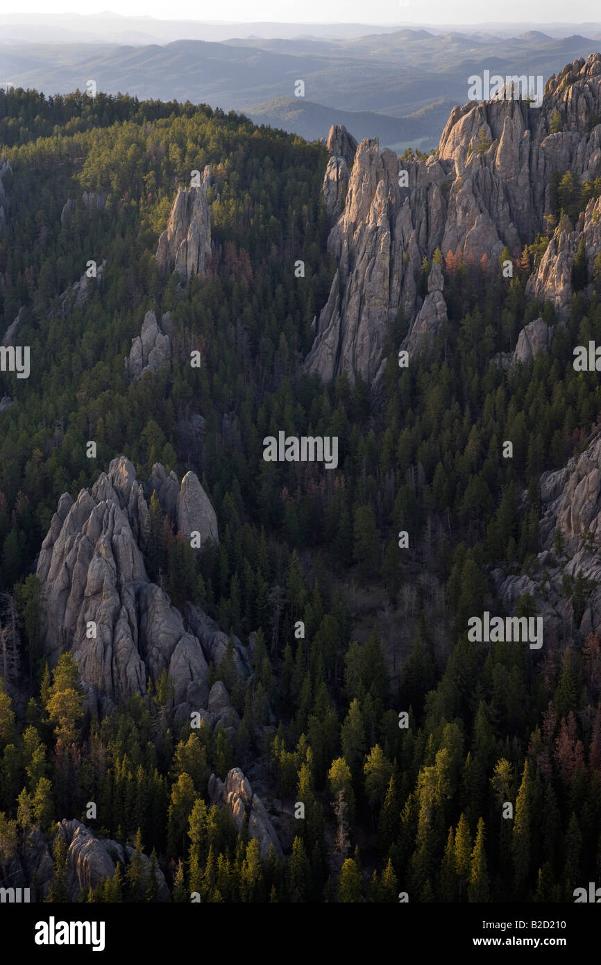 granite outcroppings from Little Devils Tower, Custer State Park and ...
