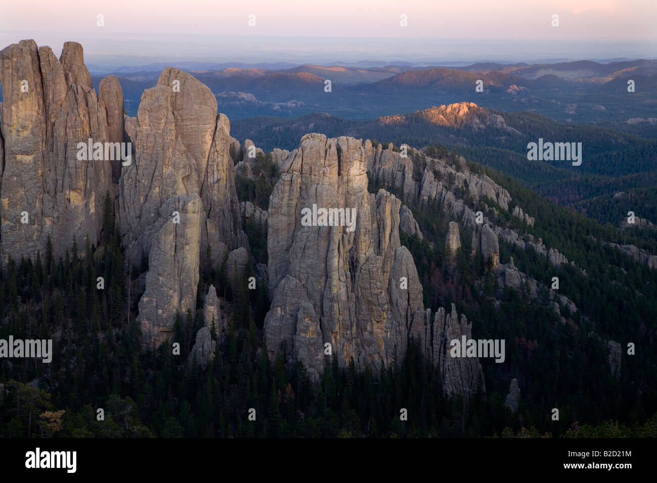 Cathedral Spires, Custer State Park, Black Hills, South Dakota Stock ...