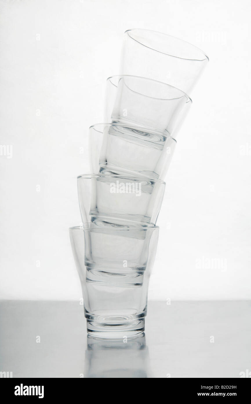 Stack of drinking glasses Stock Photo - Alamy