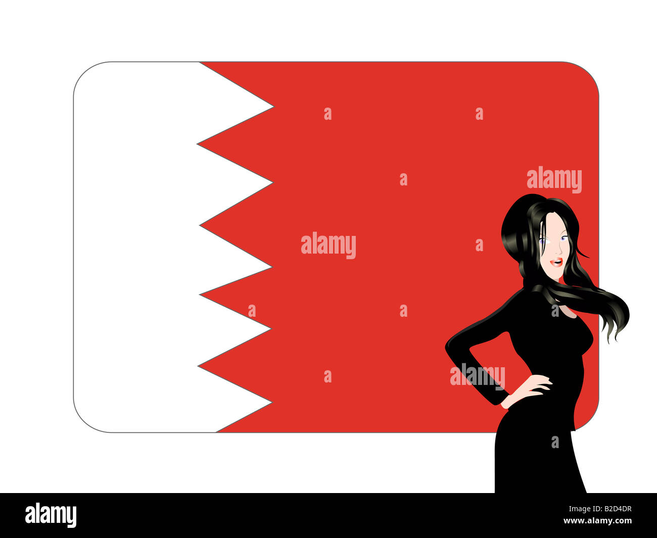 Bahrain flag and map in vector illustration Cut Out Stock Images ...