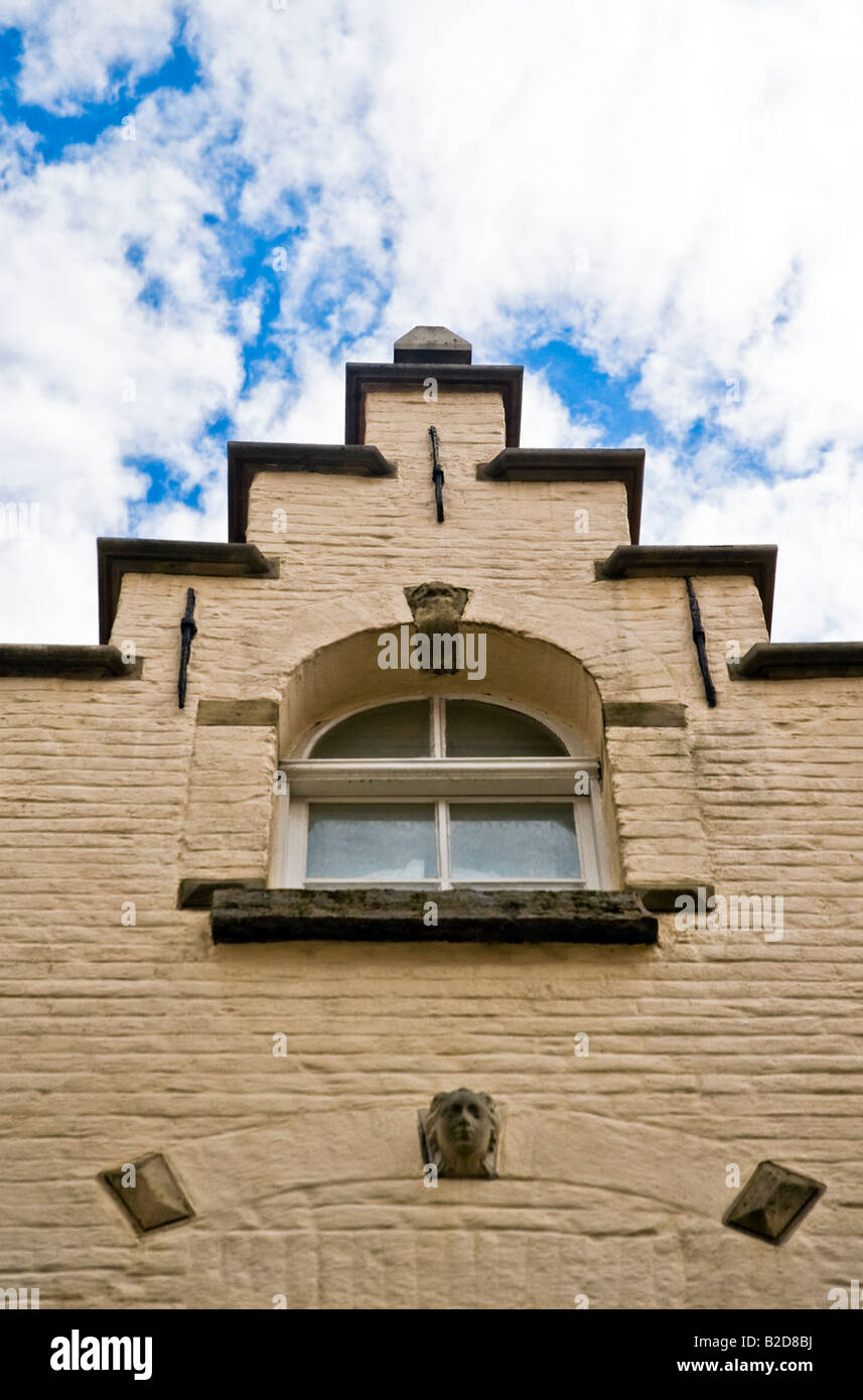 A typical step gable front of a house in Bruges Stock Photo - Alamy