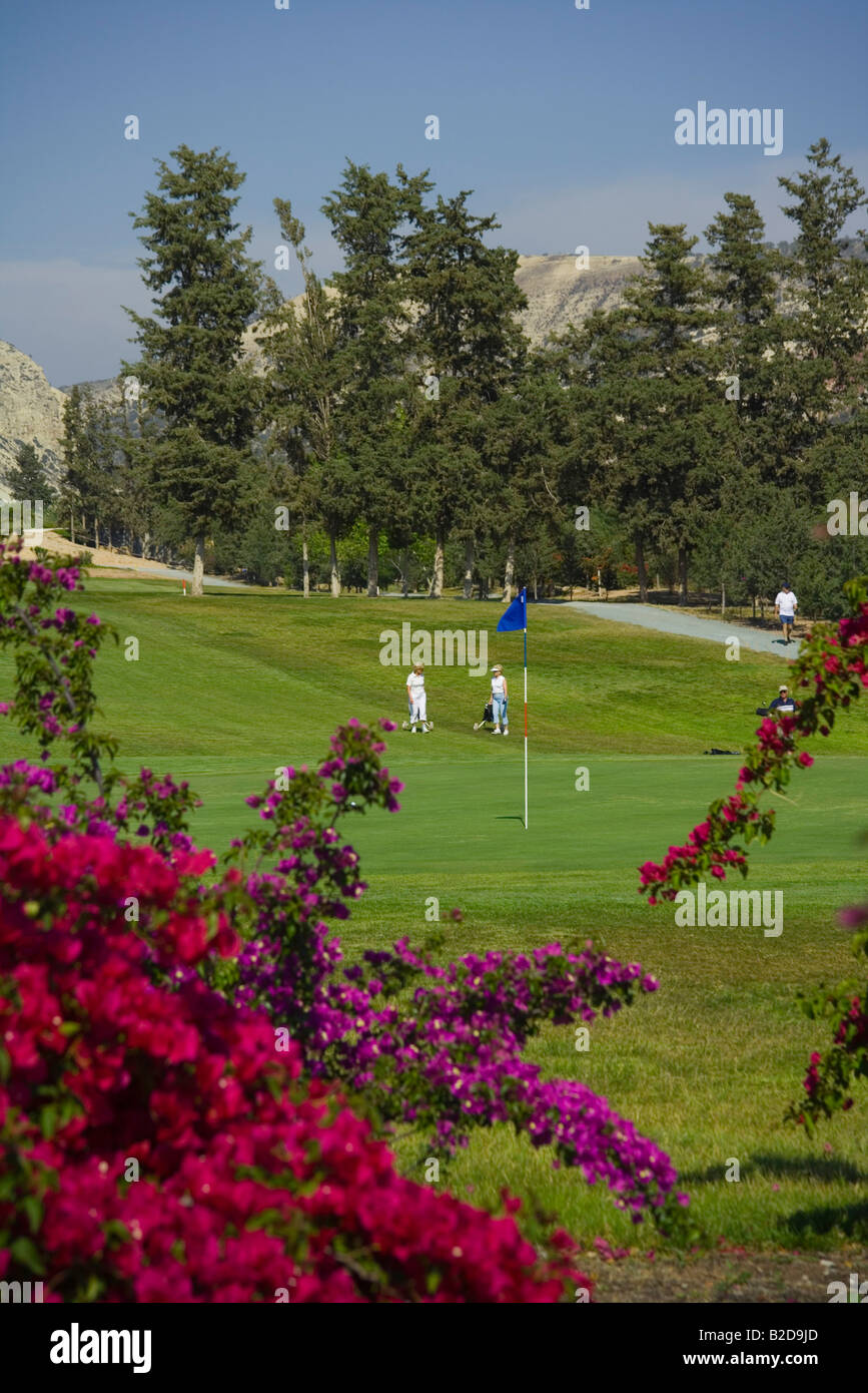 Golfers on golf course Cyprus, South Stock Photo - Alamy