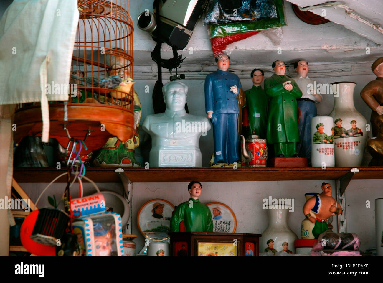 Communist memorabilia and pop kitsch in an antique store in Hong Kong ...