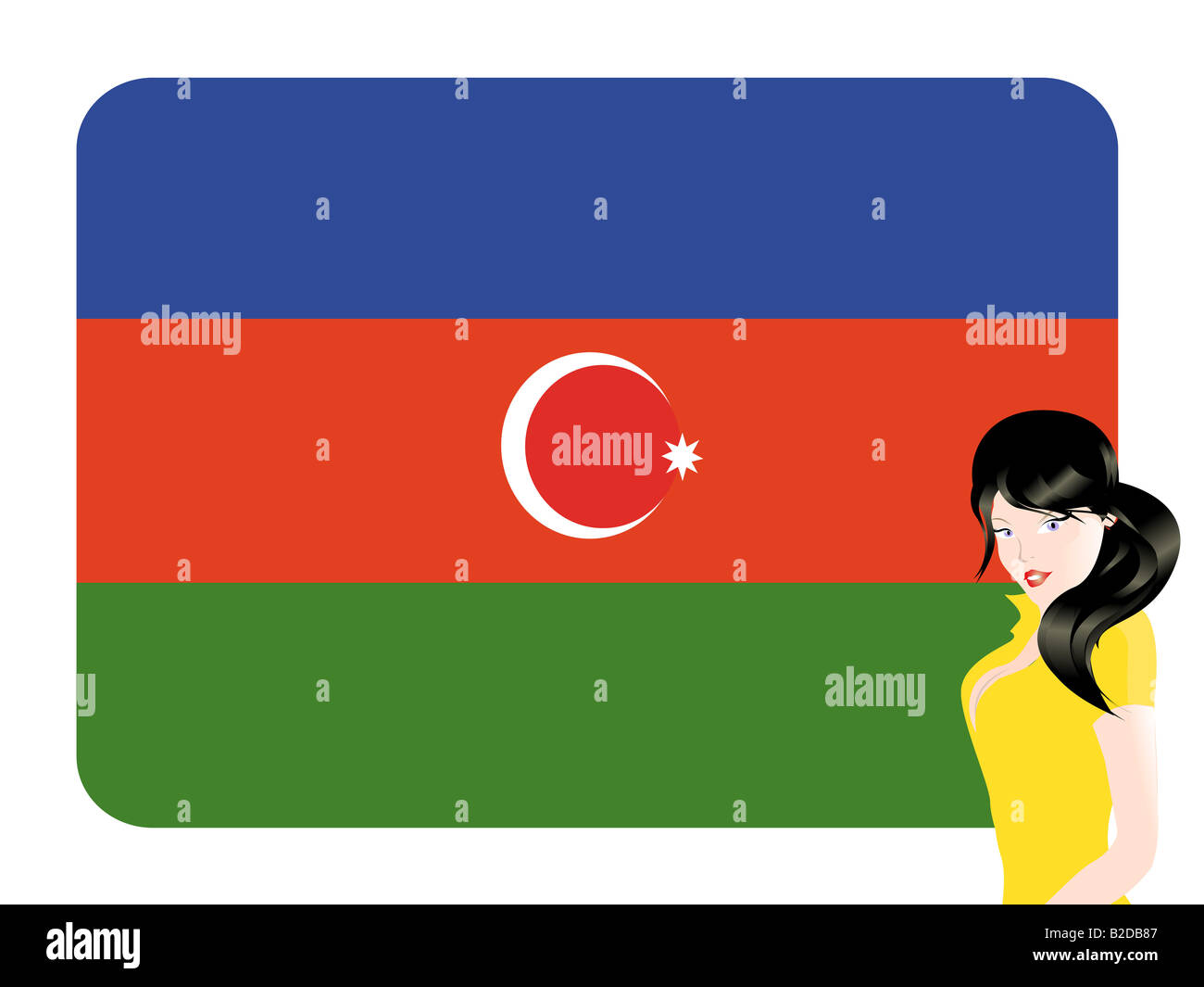 Azerbaijan map flag national Cut Out Stock Images & Pictures - Alamy